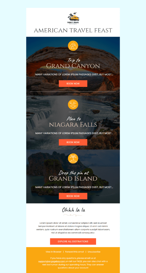 Travel Fest Email Template for Travel & Tourism Industry