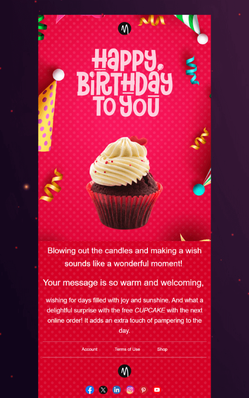 Birthday Special Surprise Offer Email Template | EngageBay