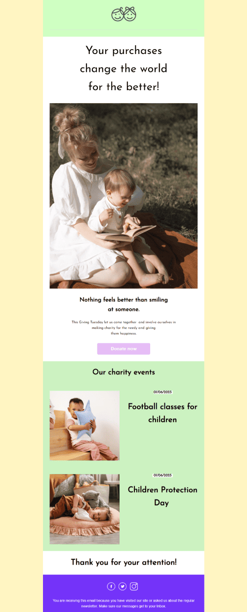 Charity for Children Email Template