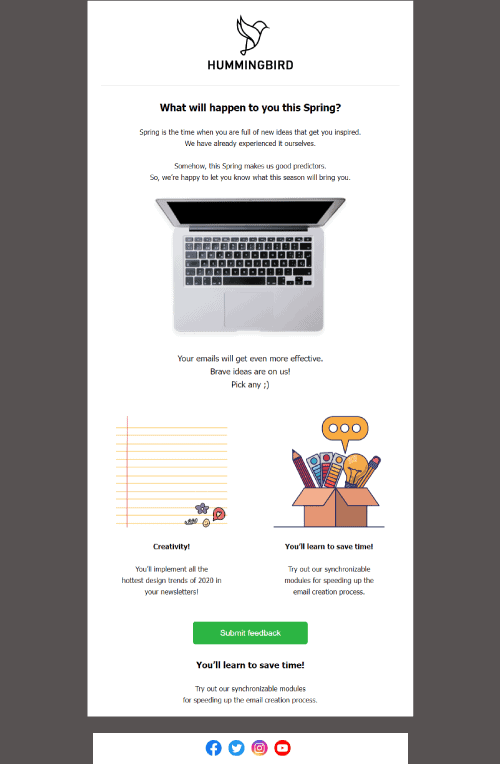 Email Creativity Modules Email Template