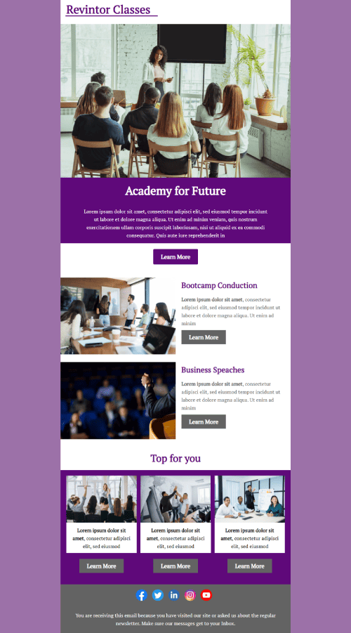 Future Academy Bootcamp Email Template For Online Academy