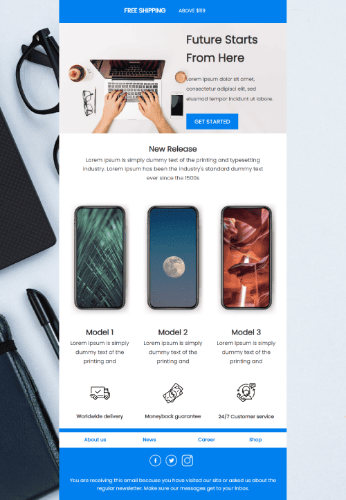 New Smartphone Releases Email Template