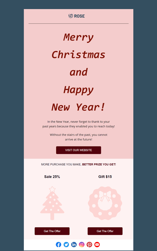 Christmas & New Year Sale Email Template for eCommerce Stores