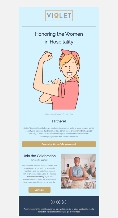 Honoring Women In Hospitality Email Templates (Free)