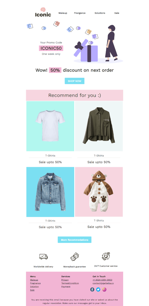 Discount on Next Order Promo Code Email Template