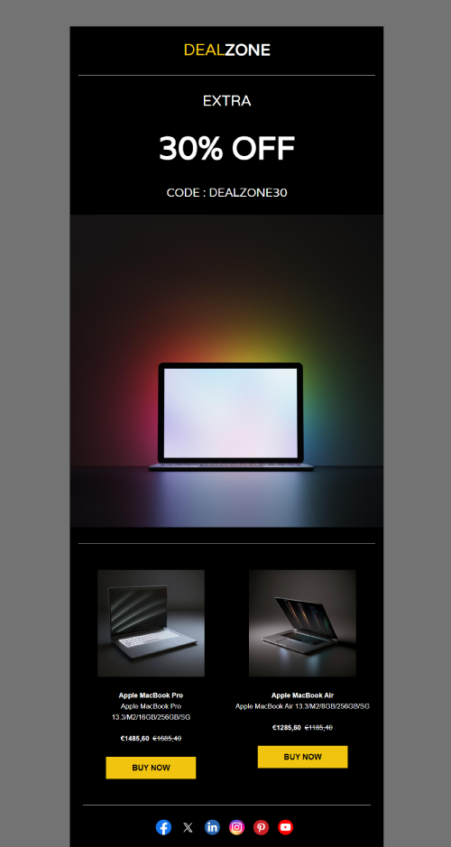 Laptop Sale Promo Email Template | EngageBay