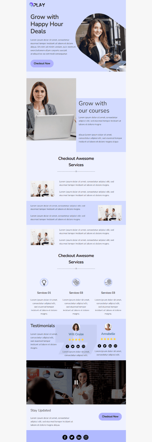 Online Course Deals Email Template