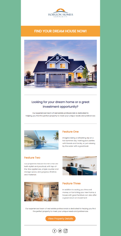Live and Invest Real Estate Email Template