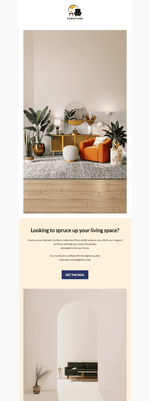 Living Space Email Template For Home Decor Customers