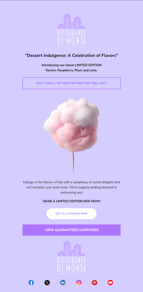 New Flavor Launch Promo Email Template | EngageBay
