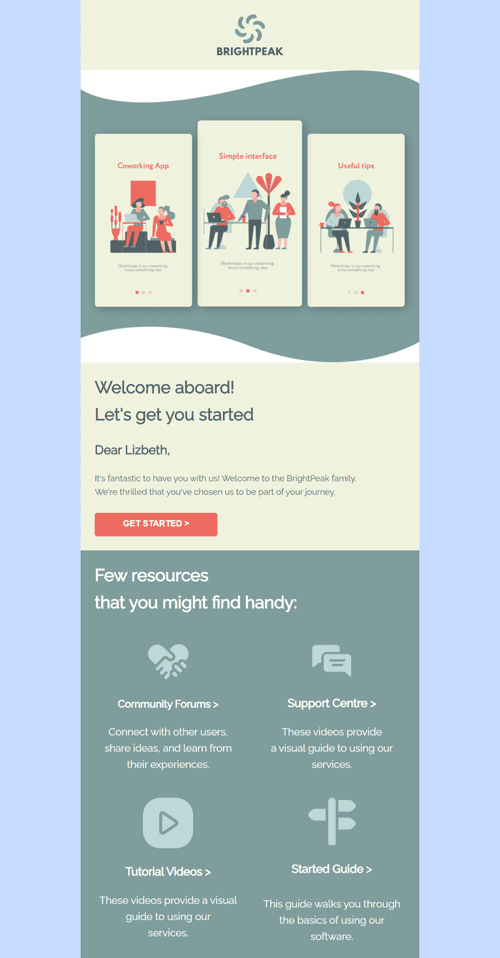 Welcome Email Template With Resources For Getting Started | Tech