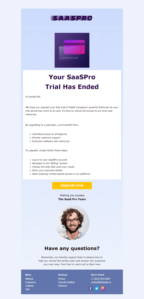 Saas Trial Ended Upgrade Now Email Templates (Free)