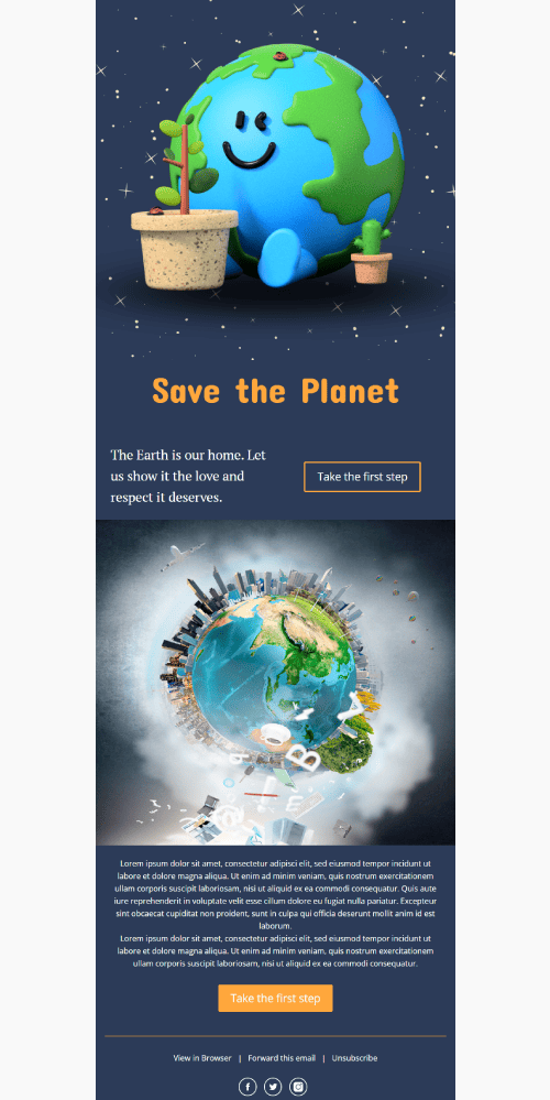 Save The Planet Email Template