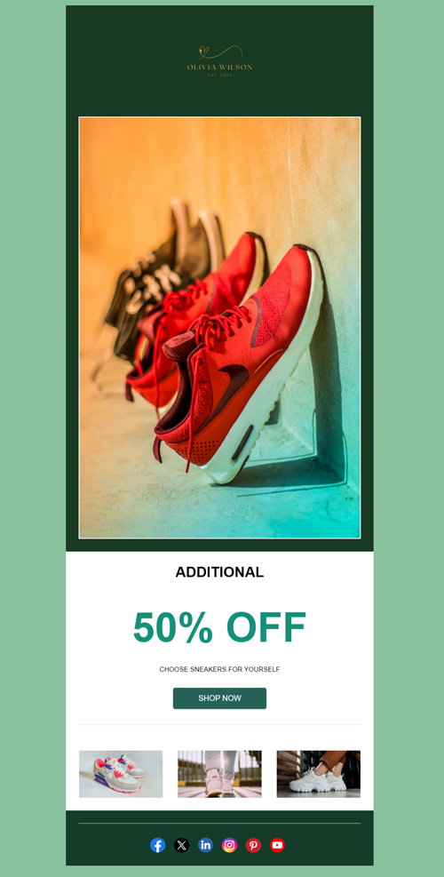 Sneaker Sale Email Template | EngageBay