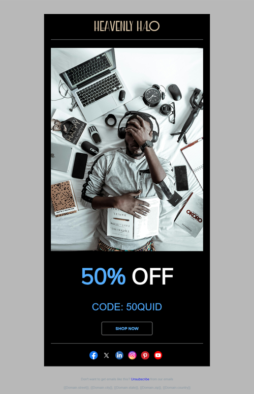 Tech Gadget Sale Email Template | EngageBay